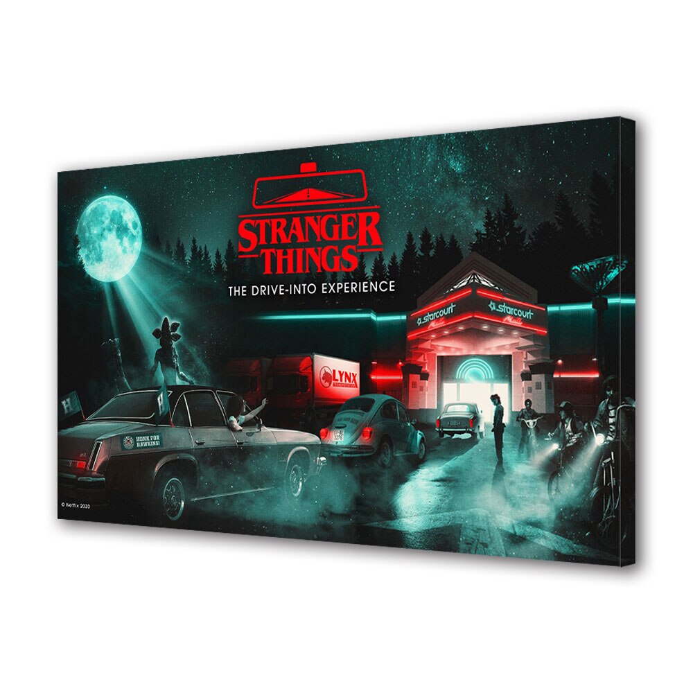 Prémium vászonfestmény, Art Star, Stranger Things Drive in, Animációk ...