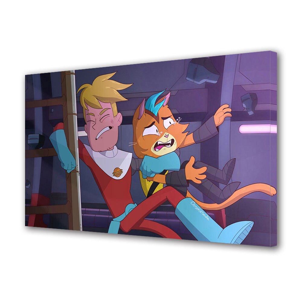 Prémium vászonfestmény, Art Star, Final Space Gary Goodspeed és Liitle ...