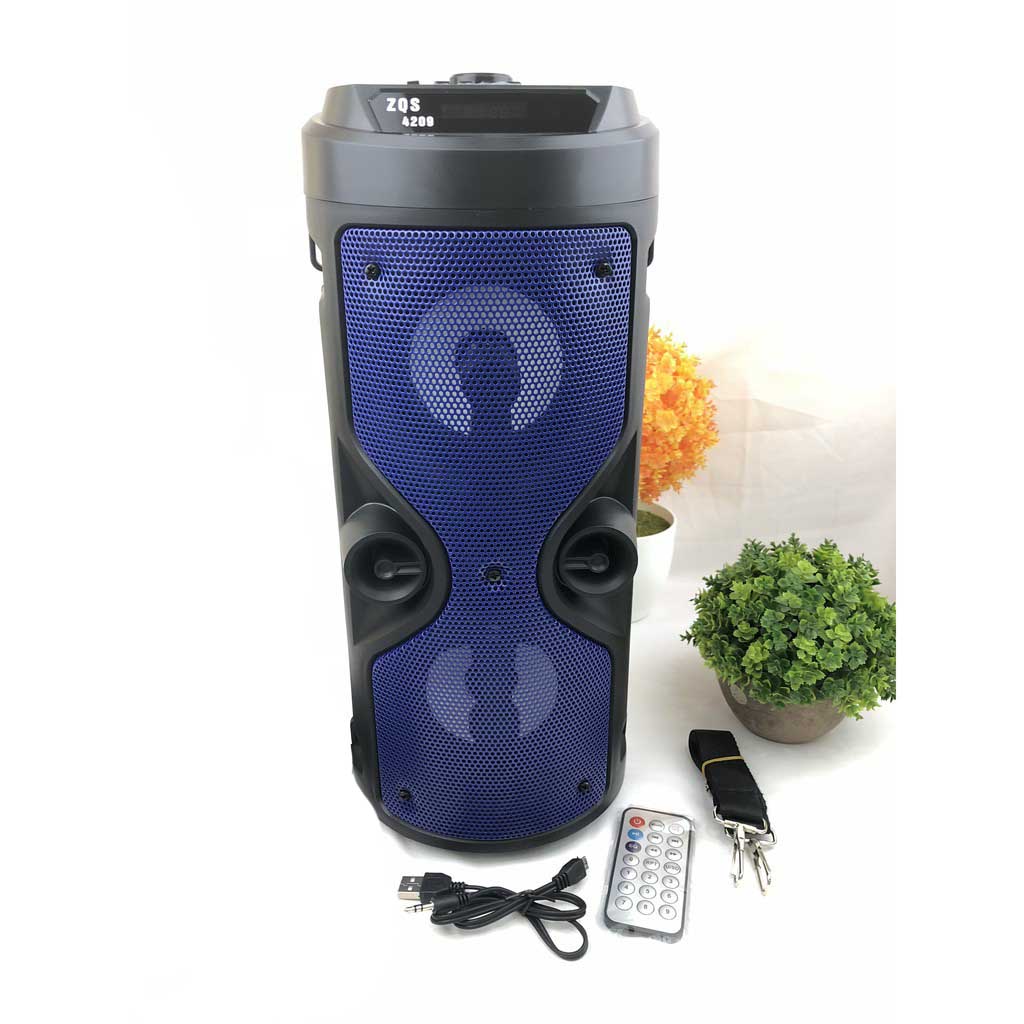 Boxa portabila, ZQS-4209, 12W RMS, Bluetooth FM, SD, USB, AUX, Negru ...