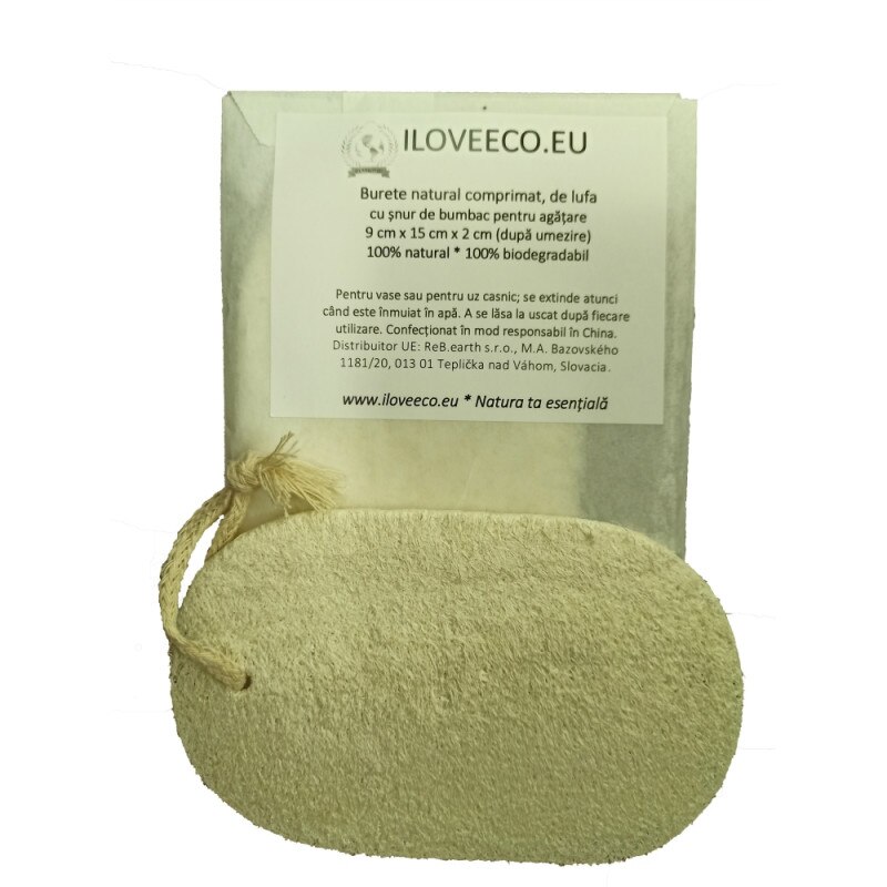 Burete oval din lufa, alb moale 15 x 9 x 2 cm - eMAG.ro