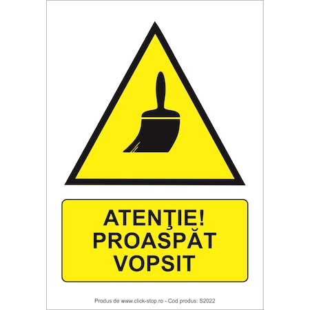 Atentie Proaspat Vopsit - Indicator De Avertizare S2022, 140x200mm ...
