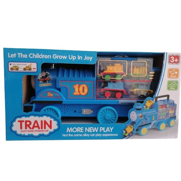 Locomotiva Thomas cu sunete si cu 2 trenulete mici Thomas si 2 vagonete ...