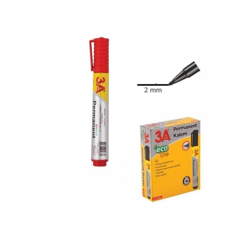 Marker Permanent Ecoline, 3A, rosu - eMAG.ro