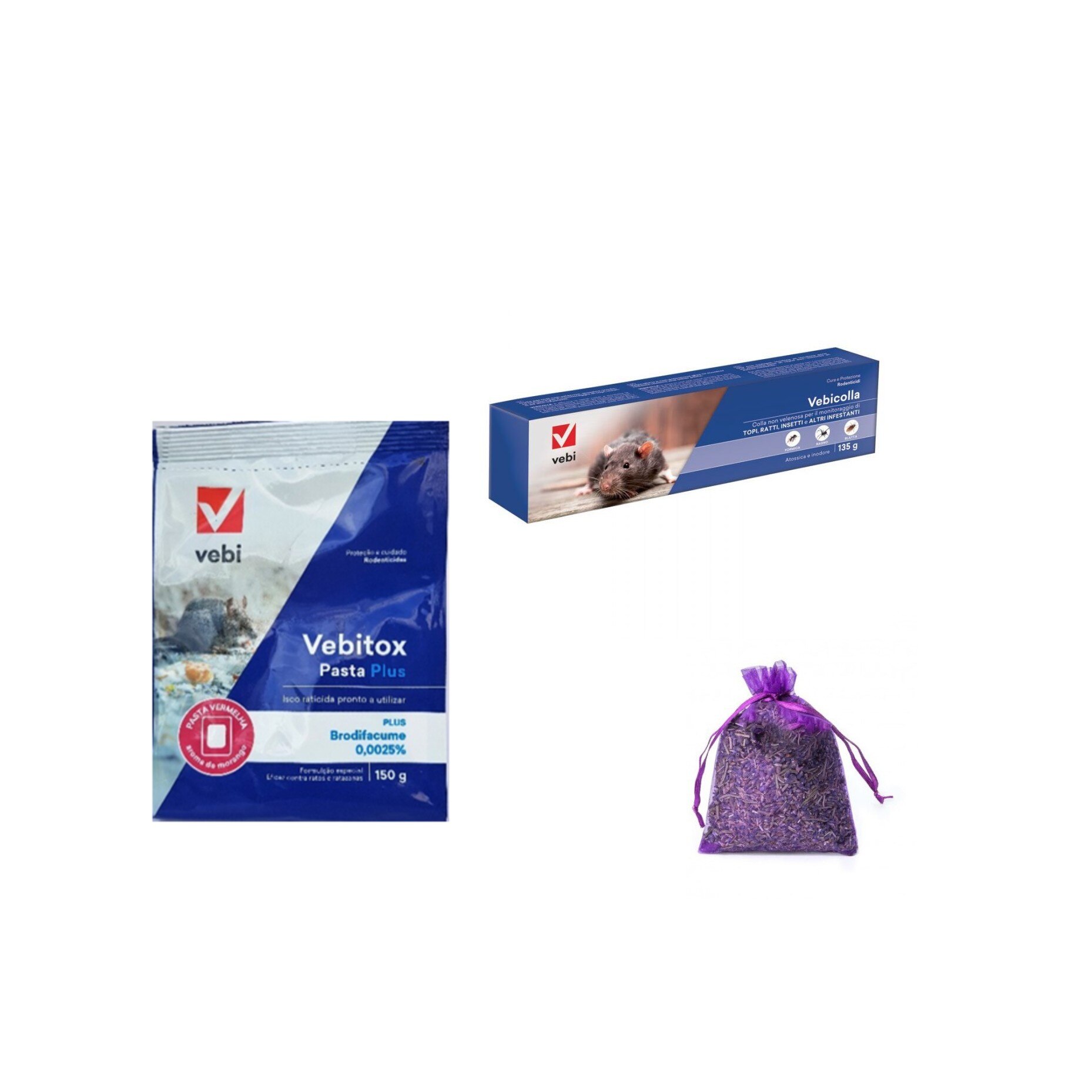 Set raticide plicuri Vebitox Pasta Plus, 150 gr si Capcana adeziva cu ...