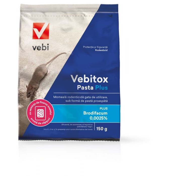 Set raticide plicuri Vebitox Pasta Plus, 150 gr si Capcana adeziva cu ...