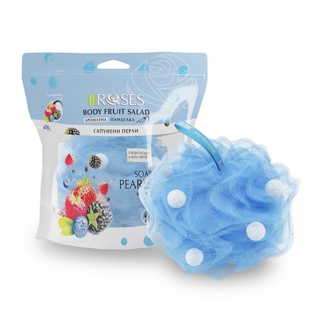 Burete de baie cu perle de sapun Natura Agiva Body, Fructe de padure ...