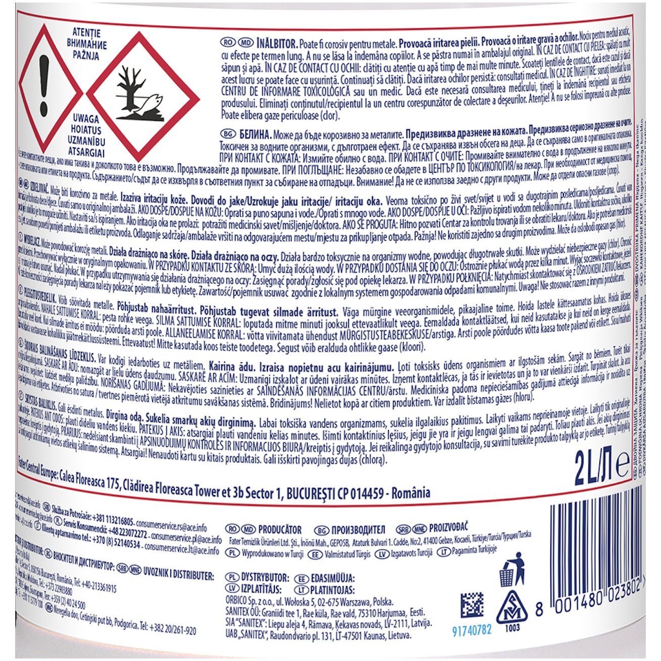 Inalbitor Ace Lemon, 2L - eMAG.ro