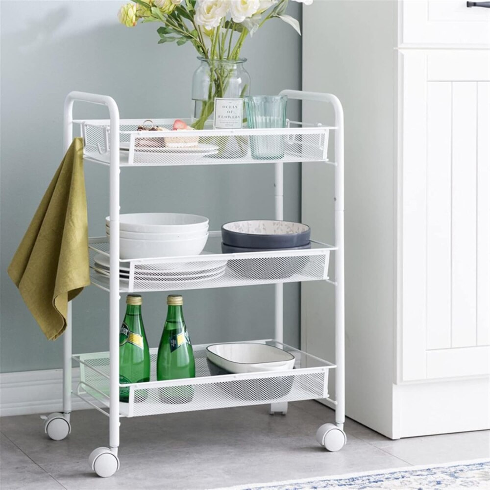 Raft universal depozitare, Quasar & Co.®, cu roti, 3 polite ...