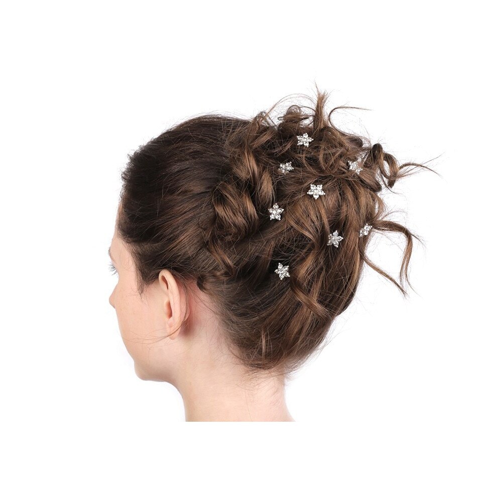 Set ace pentru par cu strasuri 13 mm, 2 bucati, Crystal - eMAG.ro