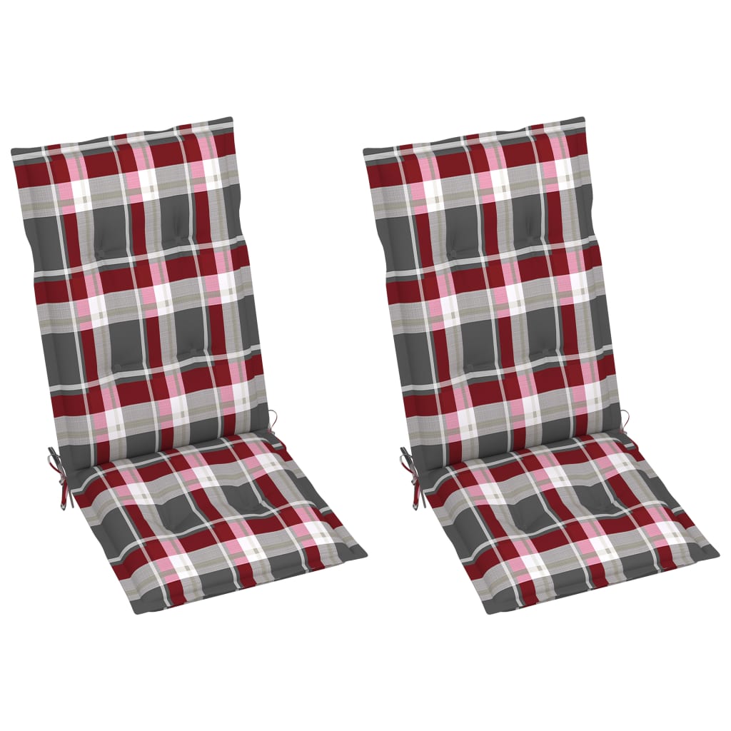 Градински накланящи се столове 2 бр с възглавници акация масив 3064087 ...