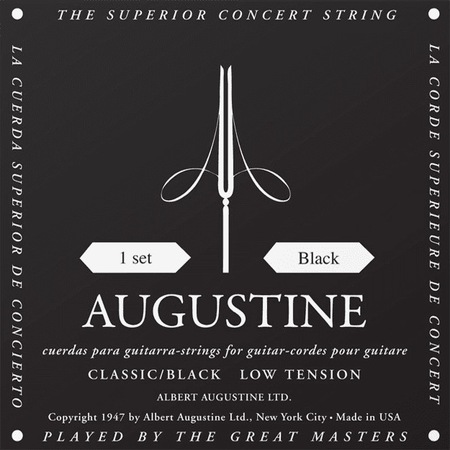 Coarde pentru chitara clasica de joasa tensiune, Augustine, Nailon, Black Label - eMAG.ro