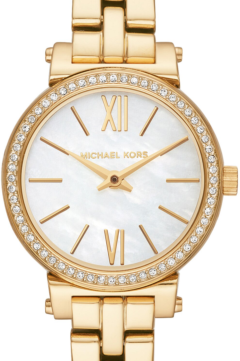 Michael Kors, Часовник с кристал на жлеба, Златист - eMAG.bg