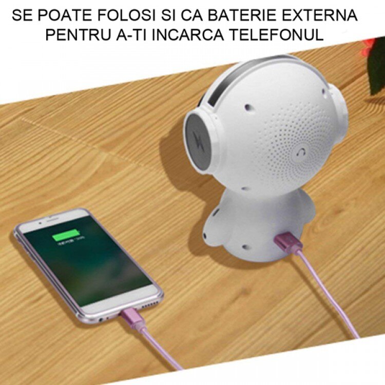 Boxa portabila, Robot M10, Subwoofer, Powerbank - eMAG.ro