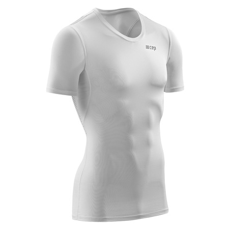 Tricou de Compresie Cep Wingtech, Maneci Scurte, Barbati, Alb, L - eMAG.ro