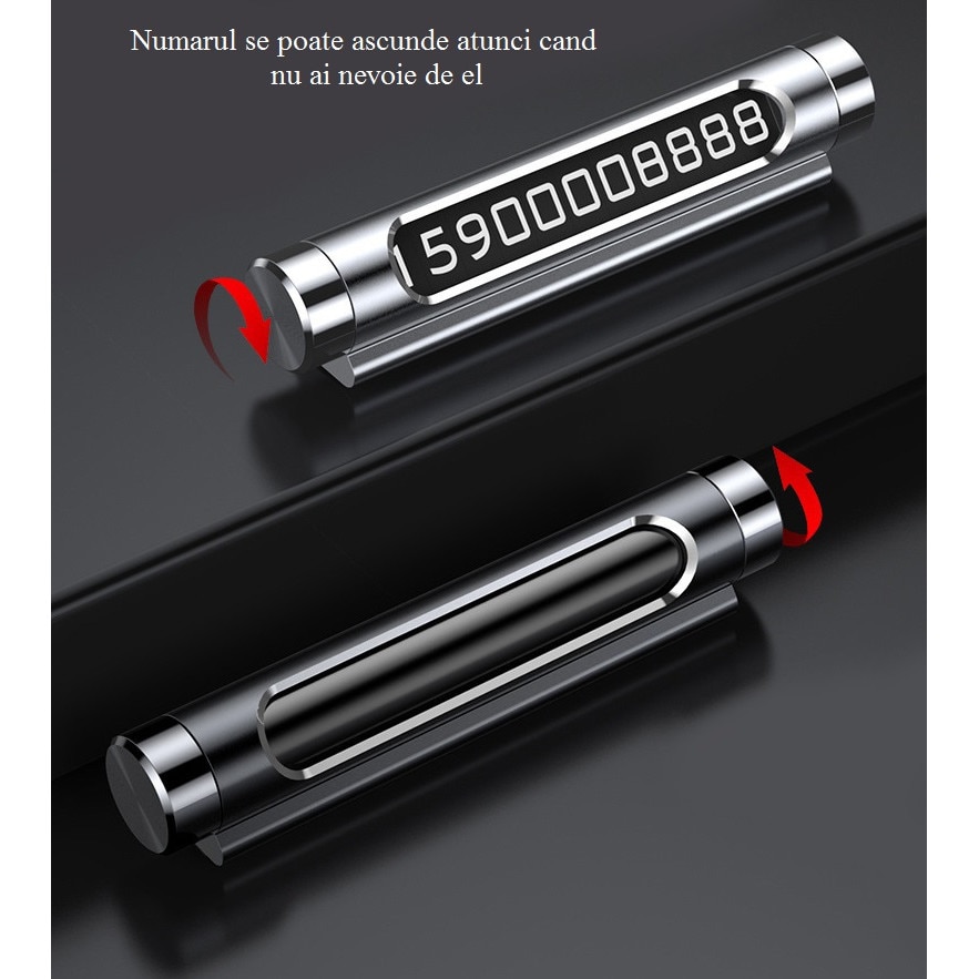 Suport numar telefon mobil, pentru parcare temporara, cu iluminare ...