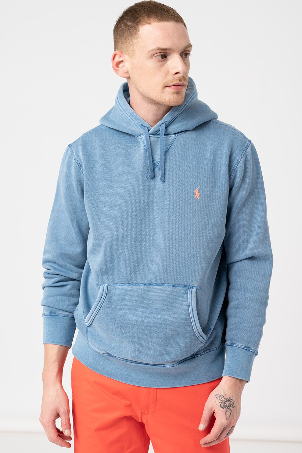 Polo Ralph Lauren, Hanorac cu logo brodat Classics, Albastru lavanda ...