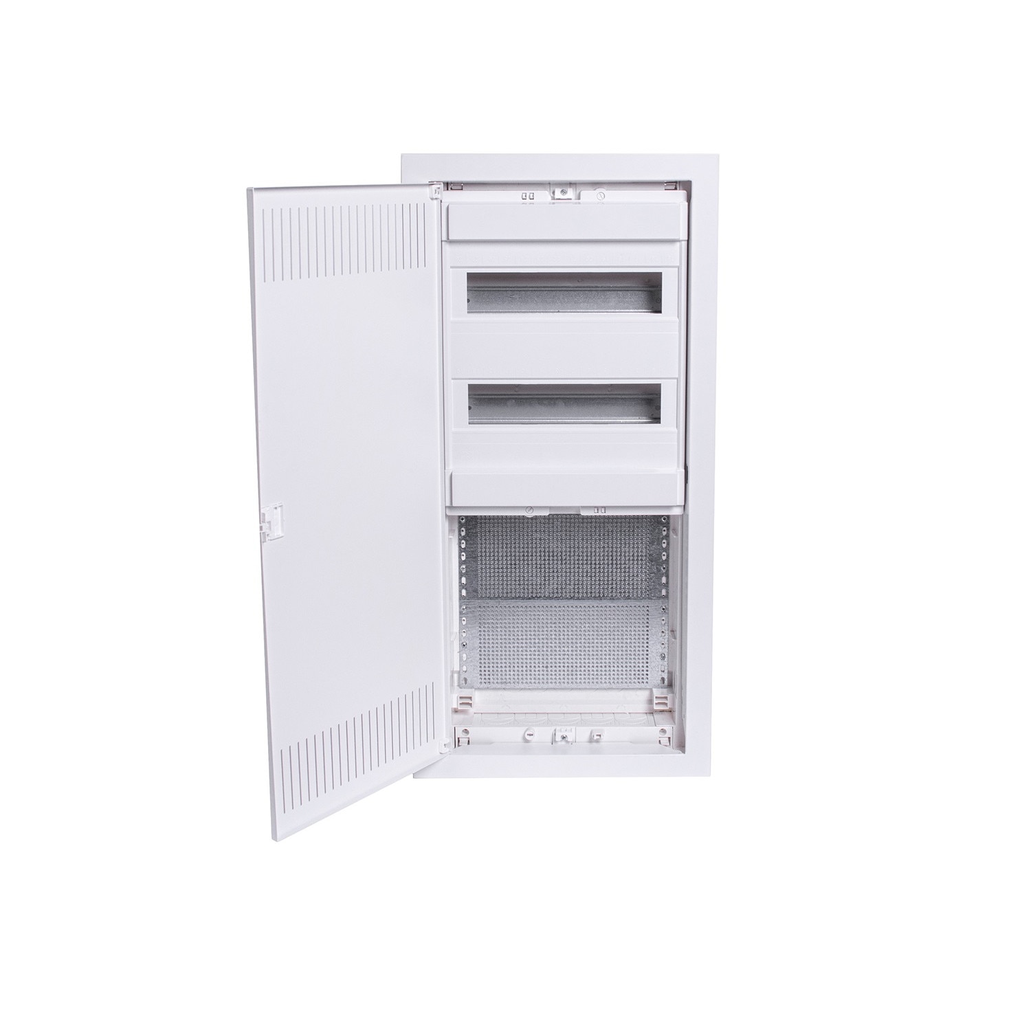 Cofret de distributie multimedia din metal, Montaj incastrat, Usa ...