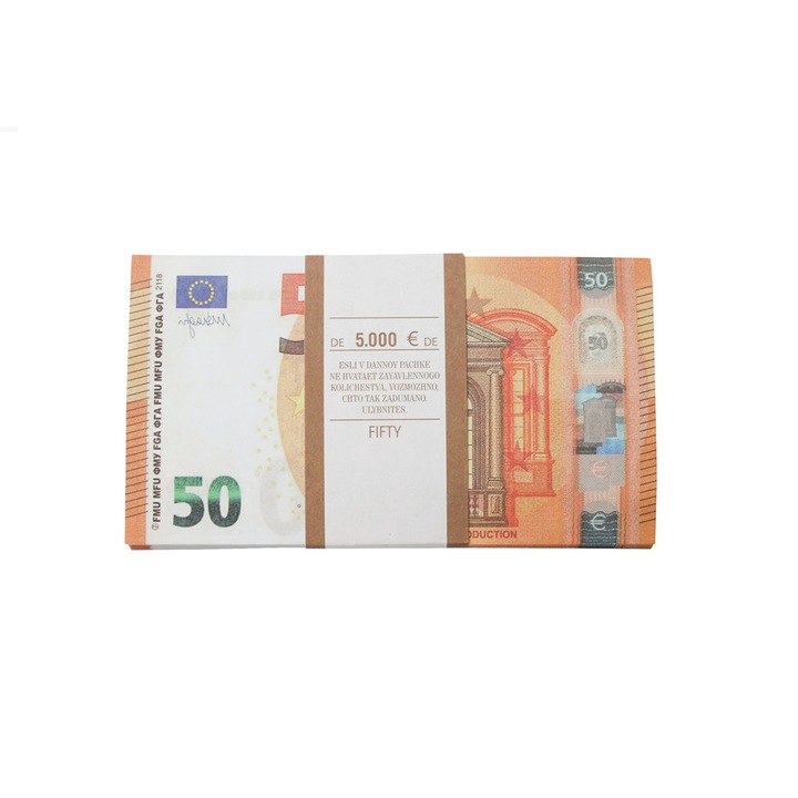 Teanc 80 bancnote recuzita 50 euro - eMAG.ro