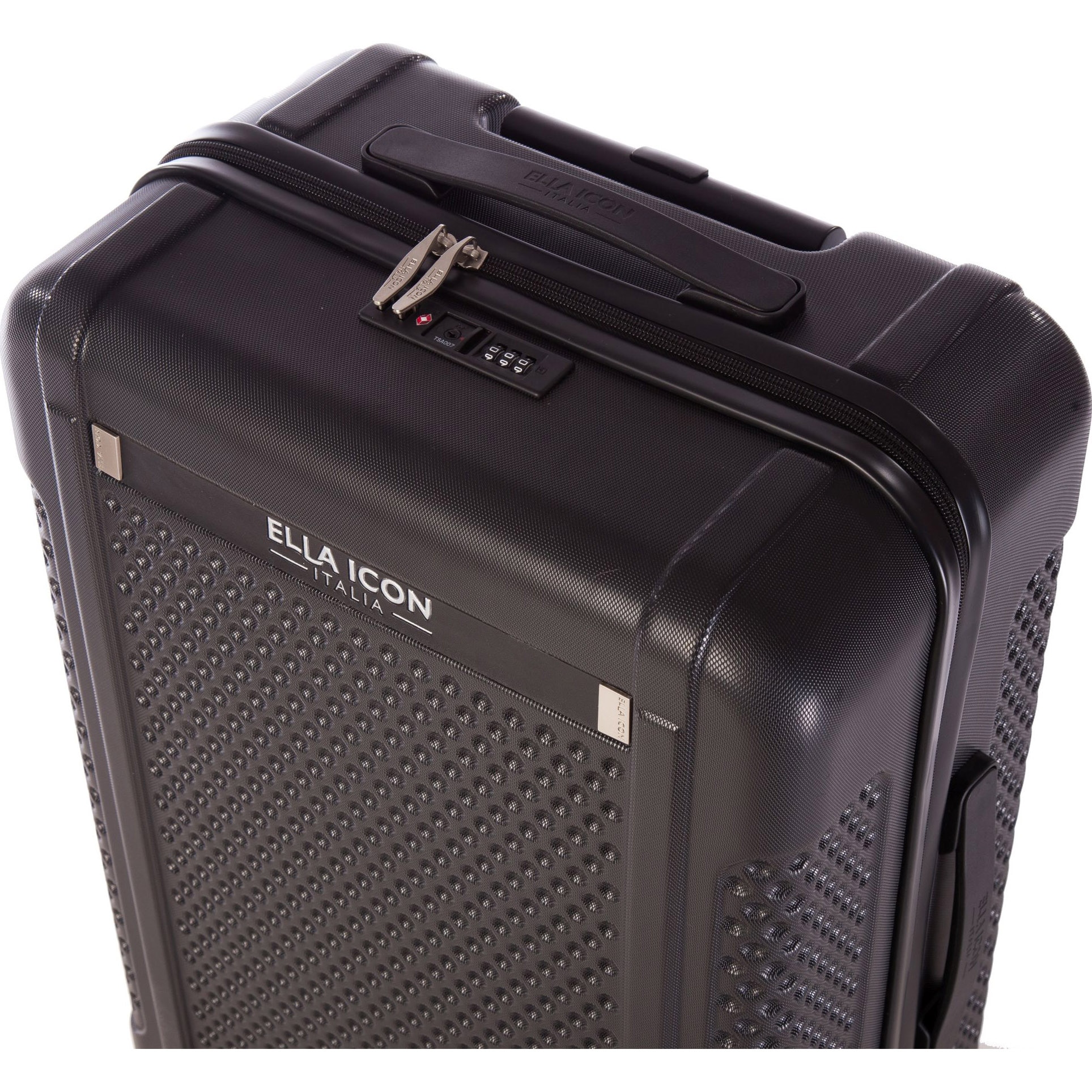 Куфар Ella Icon Optic, Черен, 70 x 46 x 27 - eMAG.bg