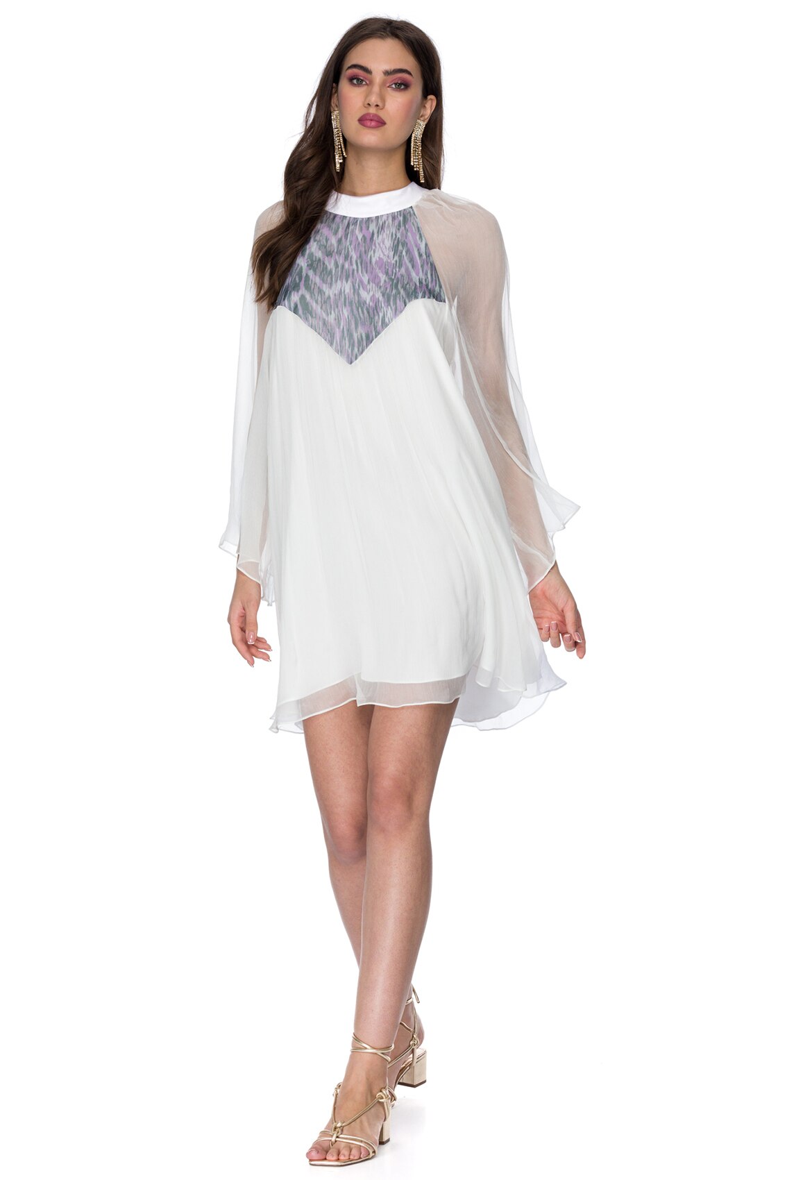 Rochie Framboise Eugene din matase alba XS - eMAG.ro