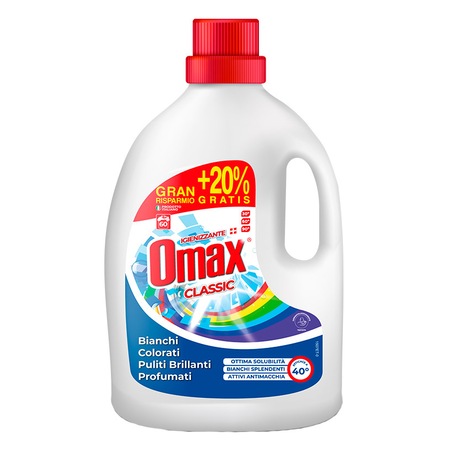 Detergent lichid rufe OMAX Classico 3L - 60 spalari - eMAG.ro
