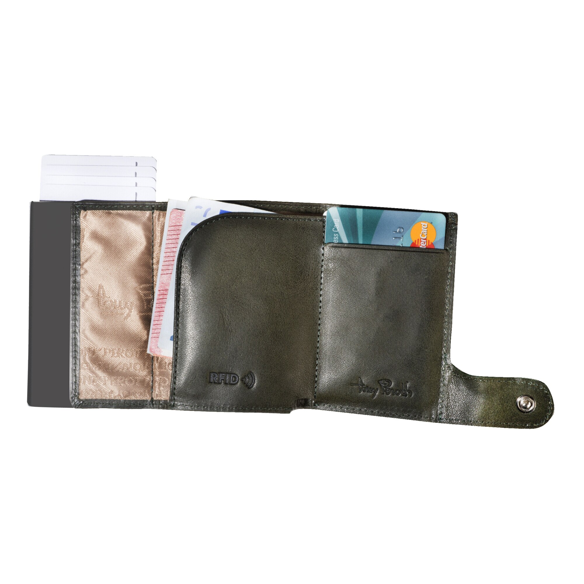 Port card barbatesc, Tony Perotti, Piele naturala, Compartiment pentru ...