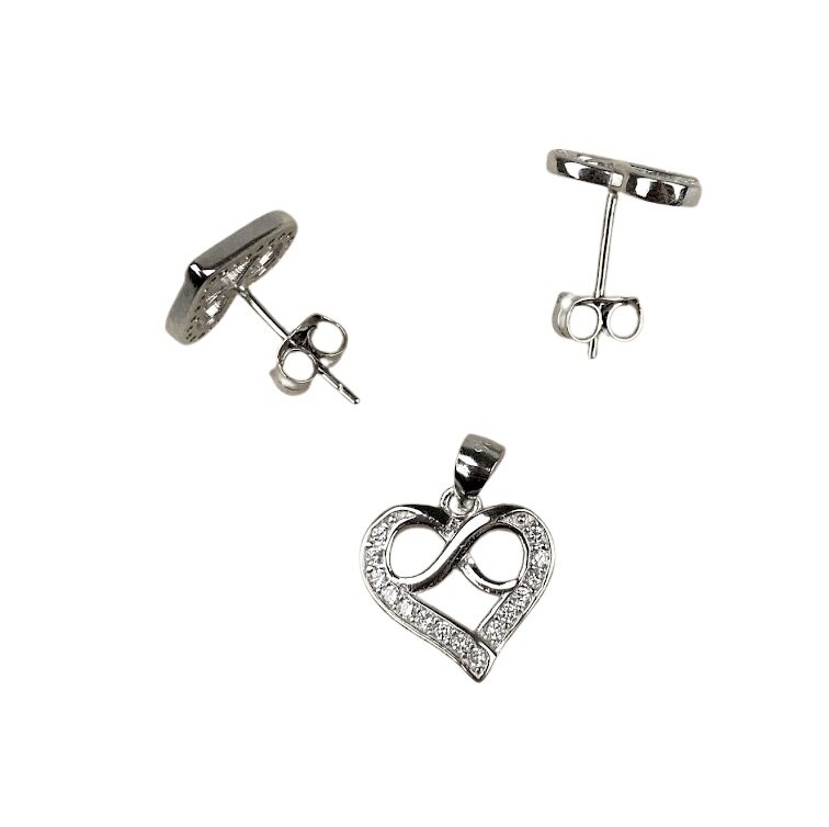Set Argint 925 Inima cu Infinit - eMAG.ro