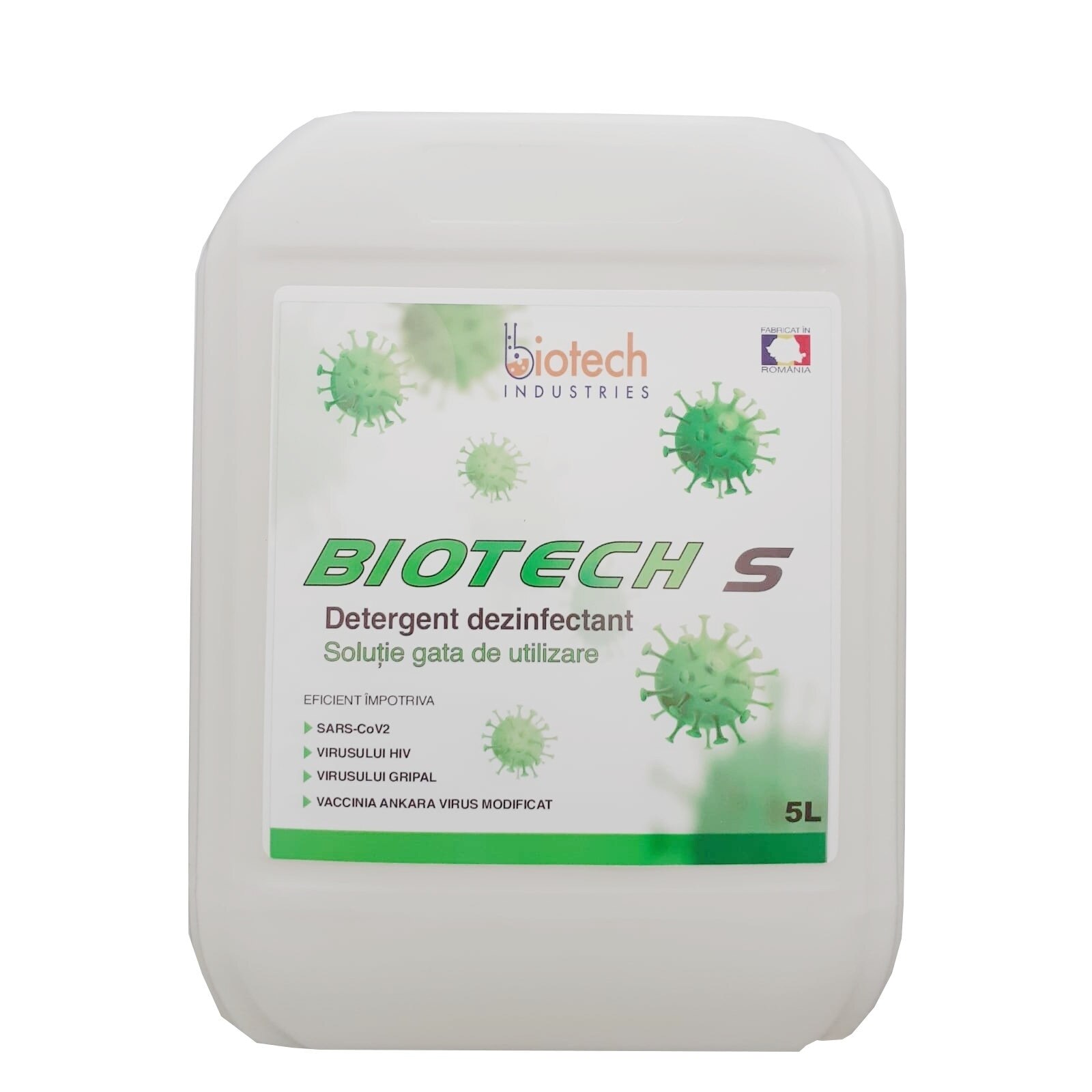 Dezinfectant, detergent, virucid, biocid BIOTECH S, OEM, 5L - eMAG.ro