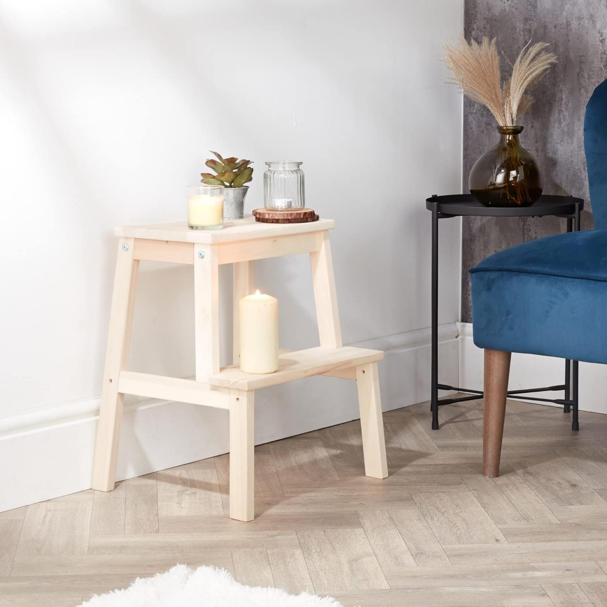 Scaun inaltator tip scara cu 2 trepte, pentru copii, Taburet cu 2 ...