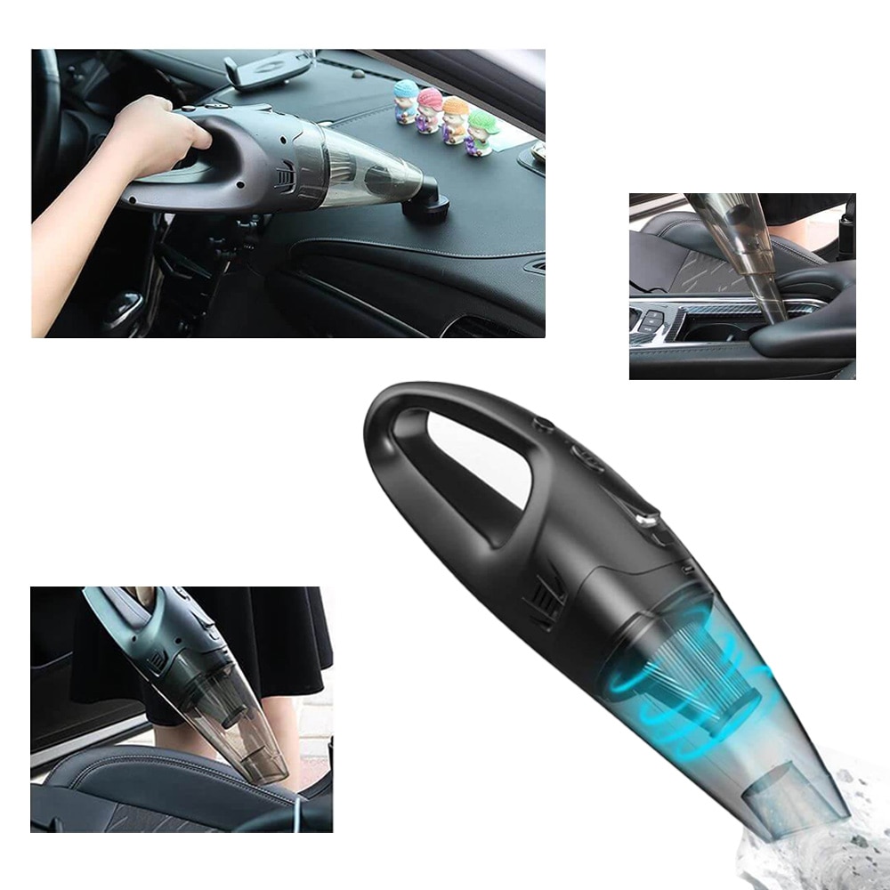 Aspirator auto de mana fara fir, cu acumulator, pentru casa si masina ...