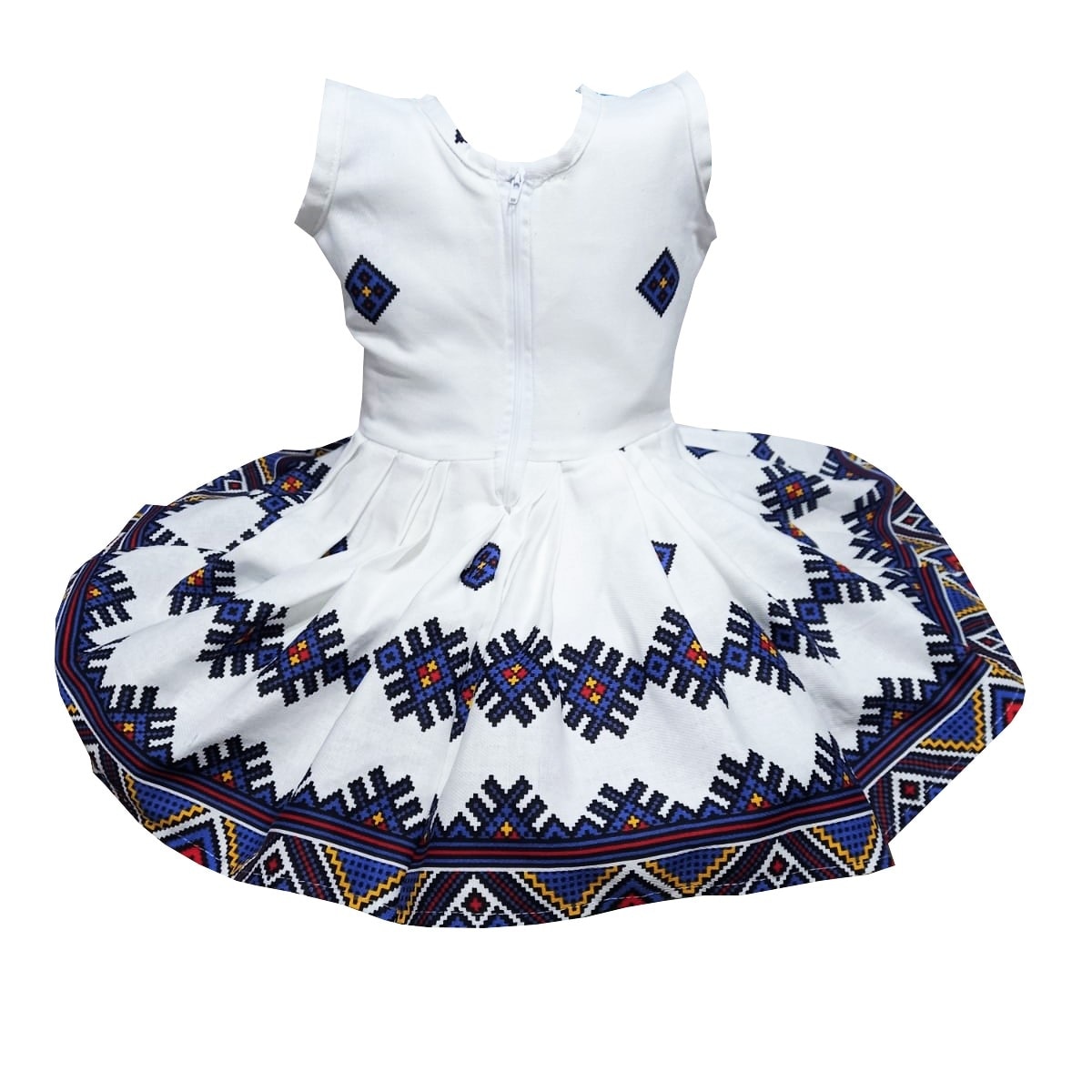 Rochie fete MCF traditionala Dobrogea, multicolora, de vara, bumbac, 5 ...