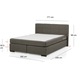 Pat Boxspring Cotta Beast, 160x200 cm, tapitat complet, include Saltea ...