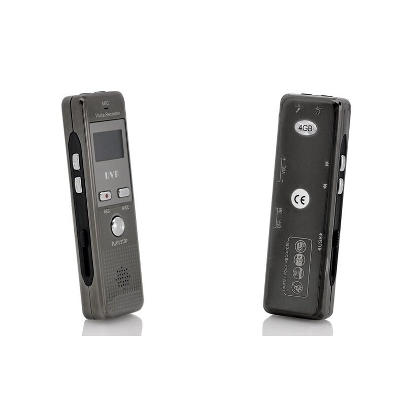 Dictafon sensibil cu activare vocala, 15 ore inregistrare, gri - eMAG.ro