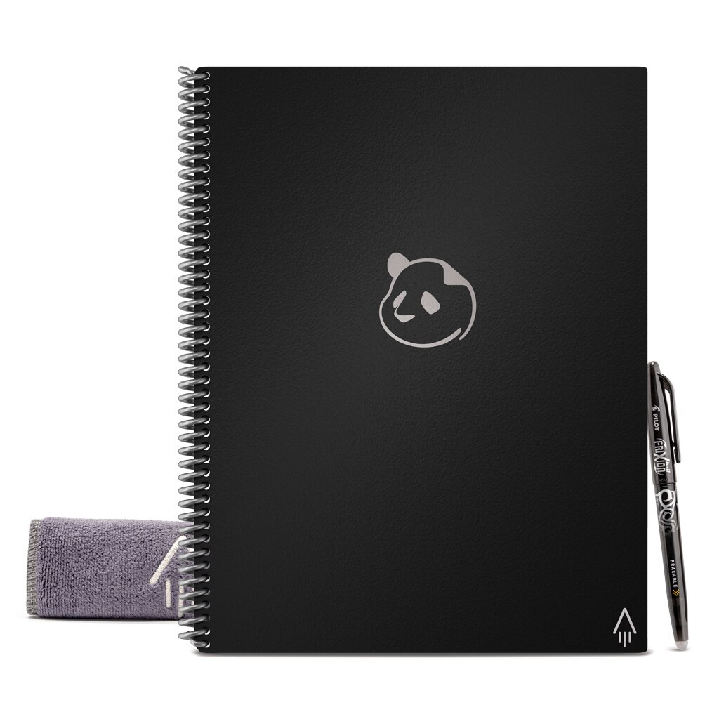 Caiet smart Rocketbook PANDA PLANNER, 22 cm x 28 cm, Negru - eMAG.ro