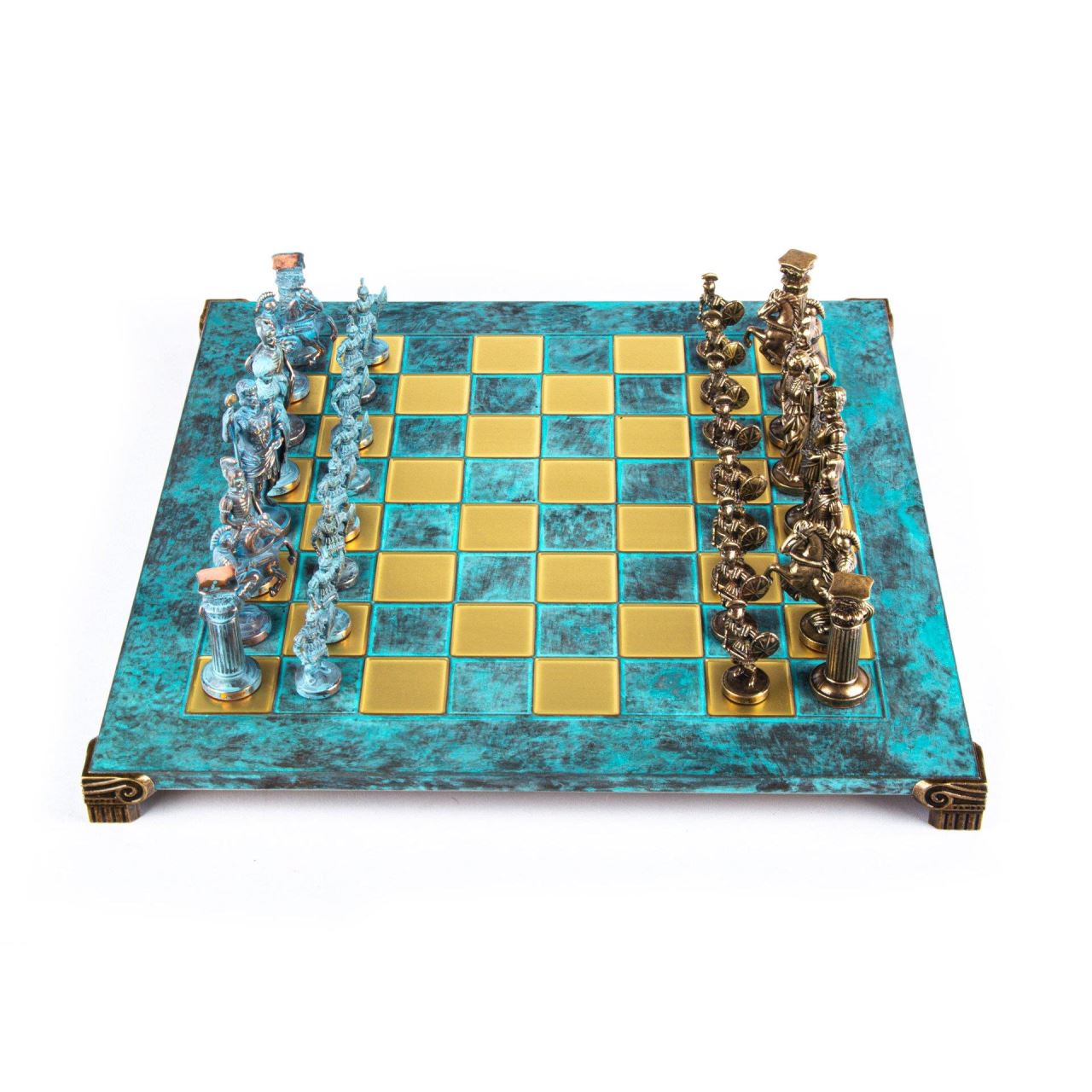 Set sah, Manopoulos, perioada greco-romana, tabla pictata turcoaz ...