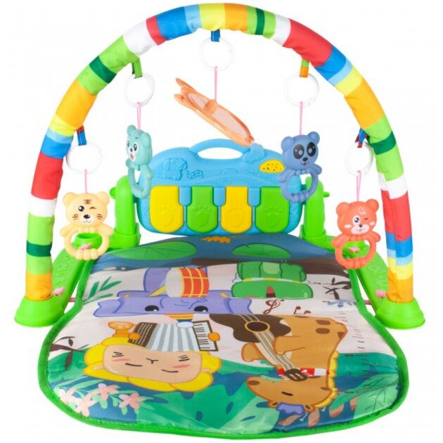 Centru de Activitati Bebe Saltea Cu Pian Jungle Bleu - eMAG.ro