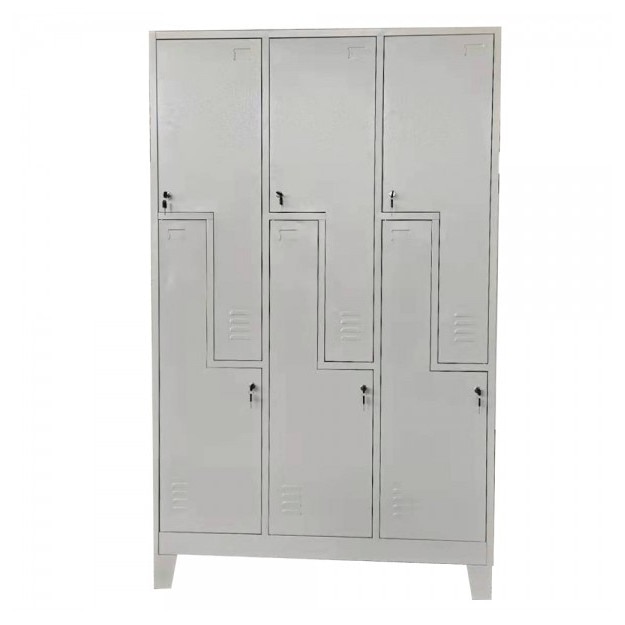 Vestiar metalic cu picioare si 6 usi Z (3x2) 1200x500x1920 mm (LxlxH ...