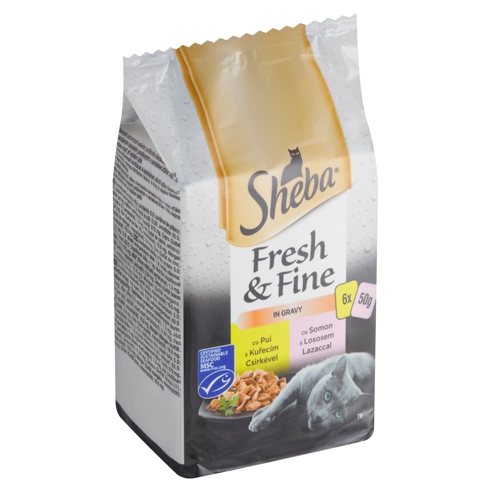 Sheba Mini пакетирана котешка храна с микс риба и месо, 6x50гр - eMAG.bg