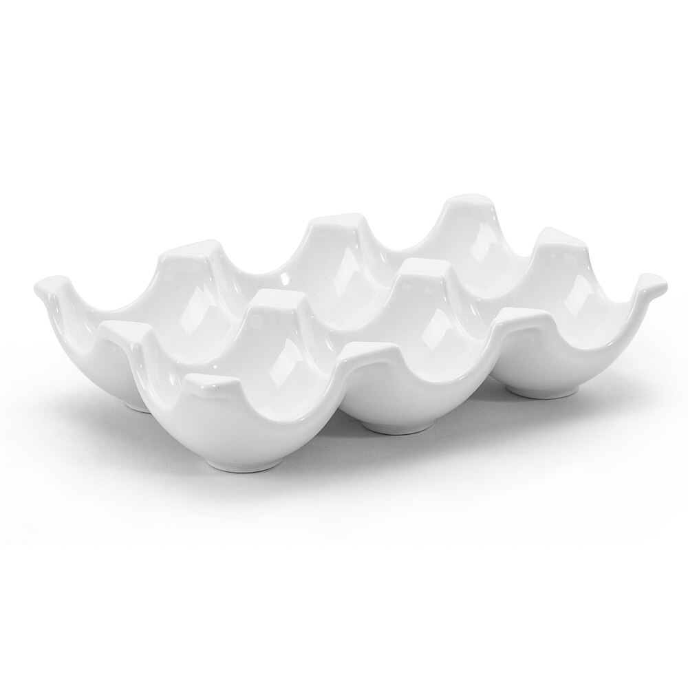 Suport pentru oua, Florentyna, Portelan, 15 cm, Alb - eMAG.ro