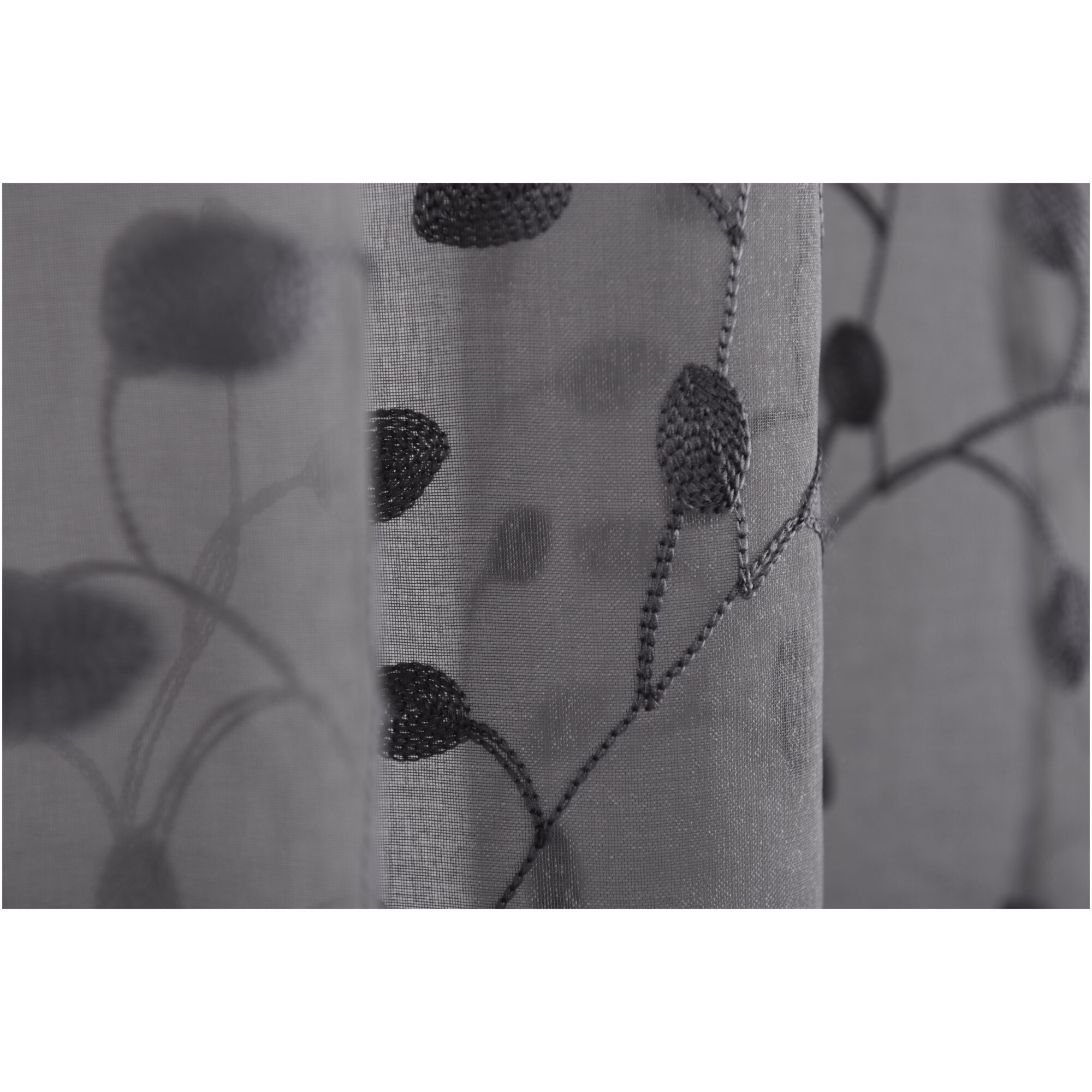 Set perdele Kring Selected, 2 * 140x245 cm, 100% Poliester, 70 gsm, Gri ...