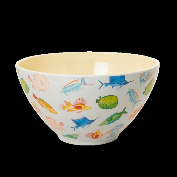 Bol Rice Din Melamina Cu Model Pesti 26.5cm - eMAG.ro