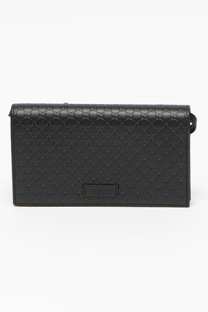 Gucci, Geanta plic de piele cu bareta detasabila, Negru - eMAG.ro