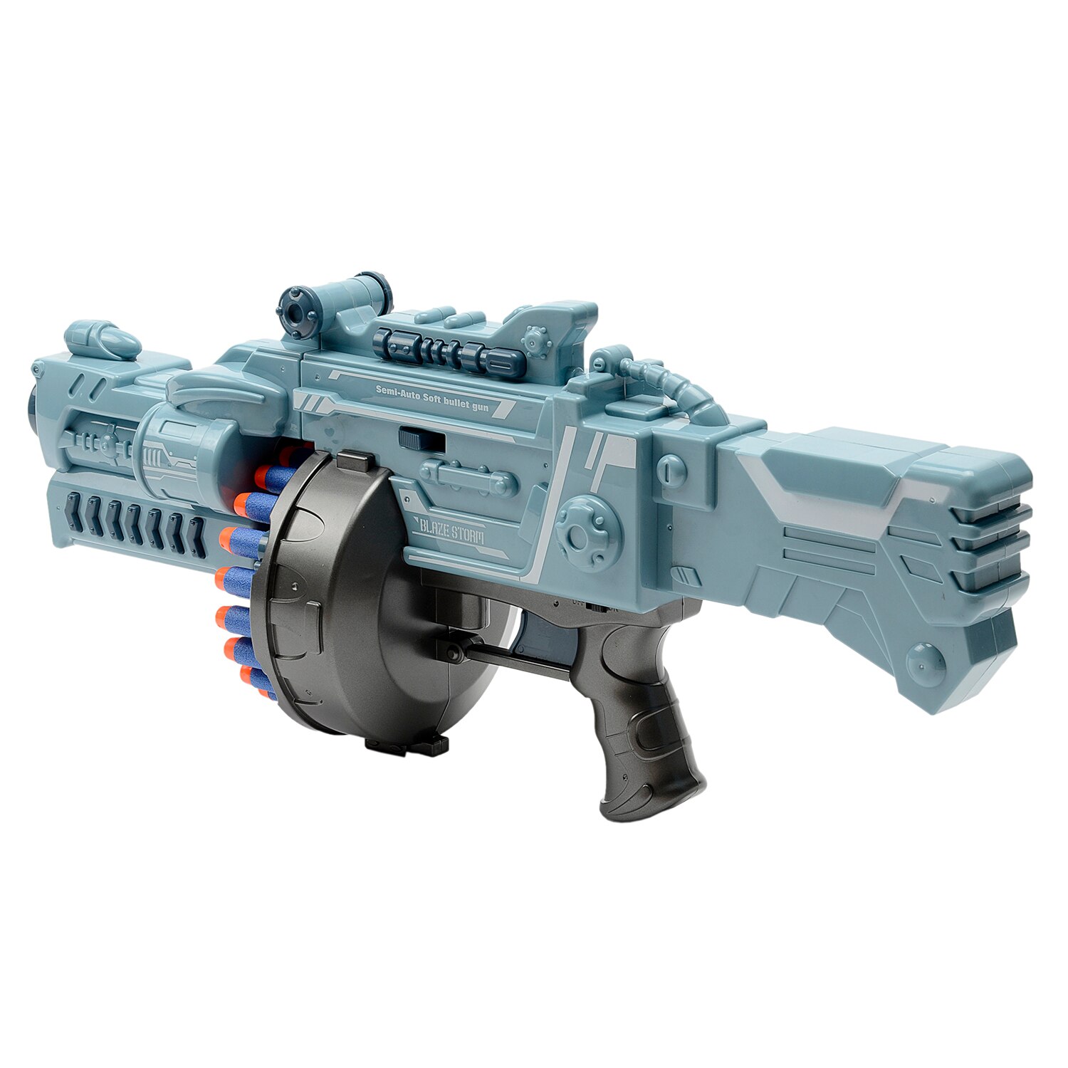 Arma semi-automata de jucarie Mappy Blaze Storm, Grey R-Speed, cu 20 ...