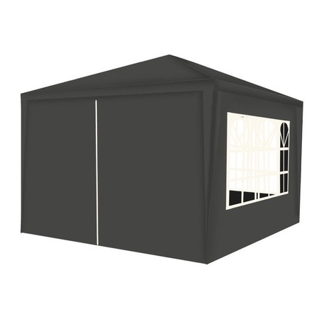 Cort Pavilion De Gradina, 3x3 metri, 4 Pereti Laterali Cu Ferestre, Gri ...