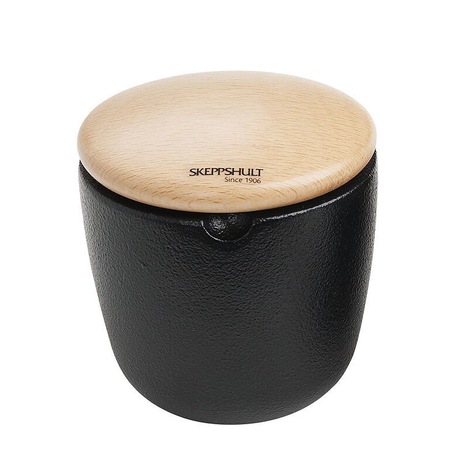 Recipient pentru condimente Skeppshult S-Swing Salt, Fonta/Lemn, Negru ...