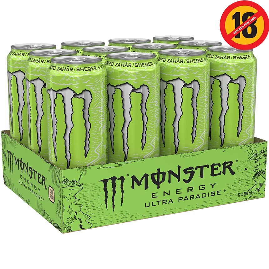 Bautura Energizanta Monster, Ultra Paradise Zero Zahar, Doza, 12 x 0.5l ...