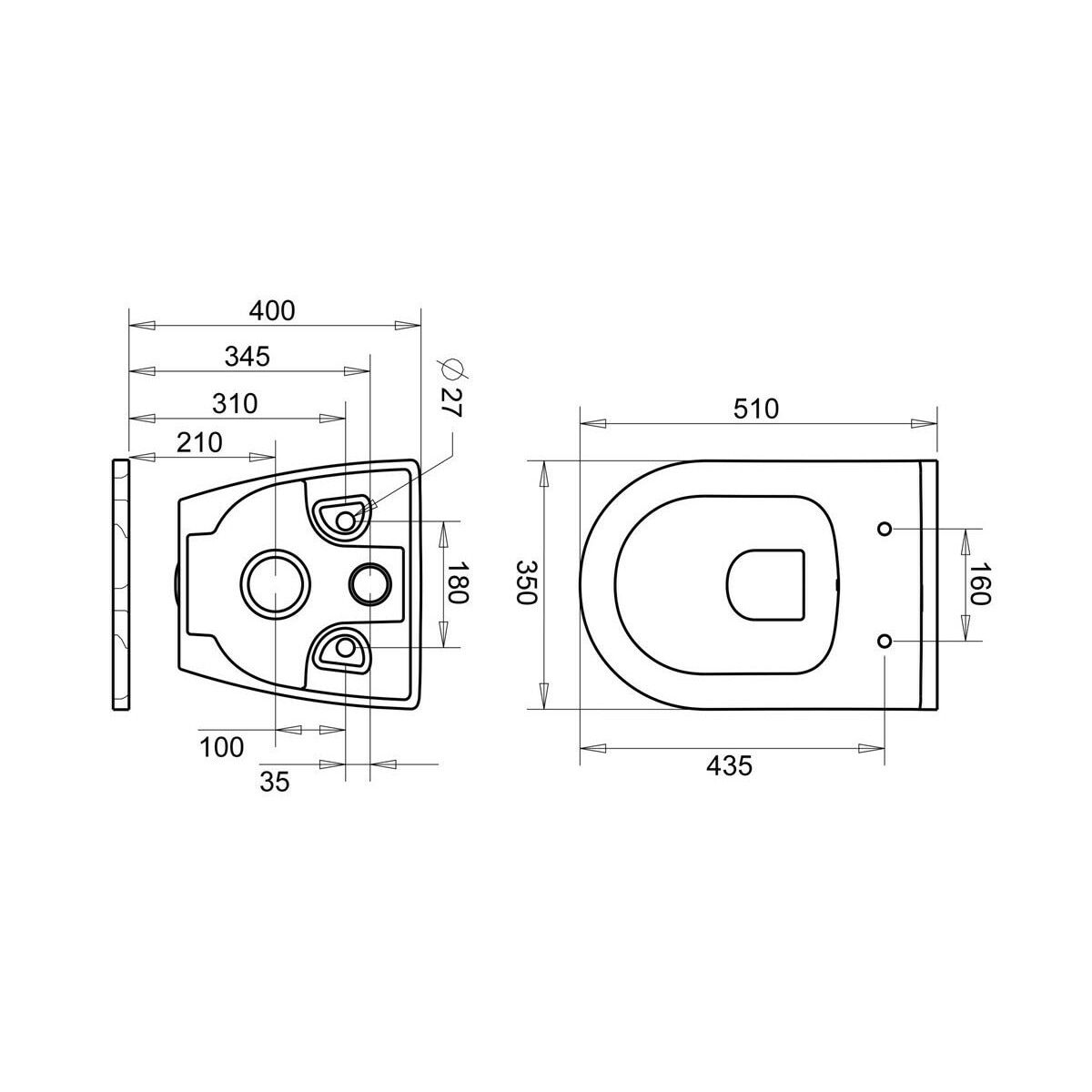 Vas WC suspendat cu functie de bideu Creavit Aloni, capac softclose ...