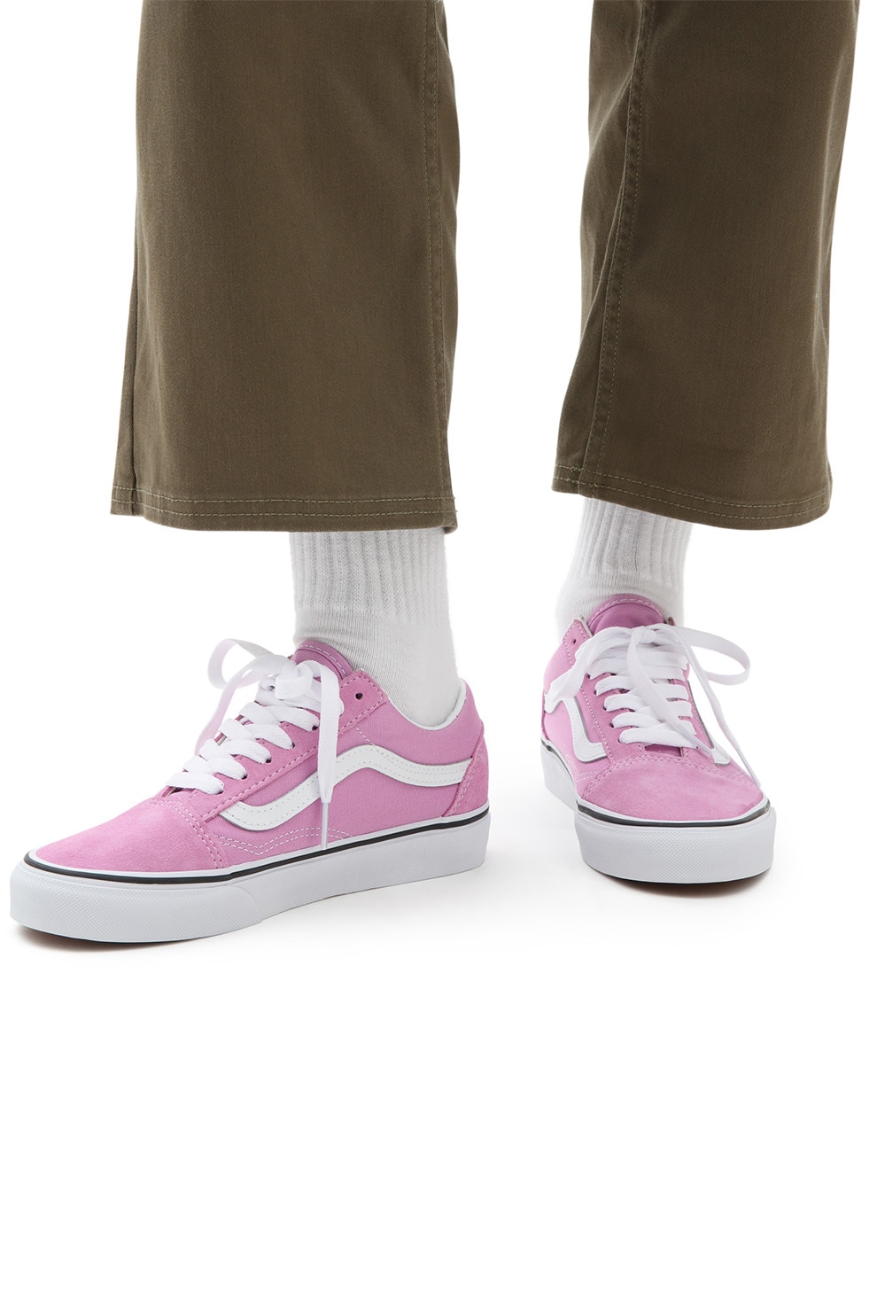 Vans, Tenisi de panza Old Skool, Lila/Alb, 4 - eMAG.ro