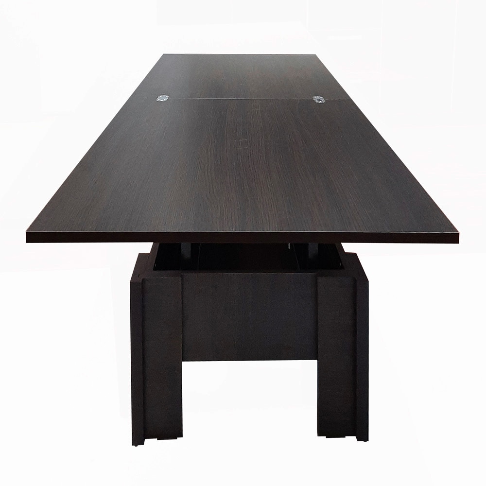 Masuta cafea extensibila, LERIDA, pal Wenge, 90 x 65 x 44 cm ( la ...