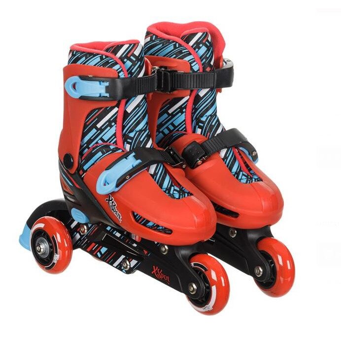 Role pentru copii din aluminiu, usoare si rezistente, rosu/negru ...